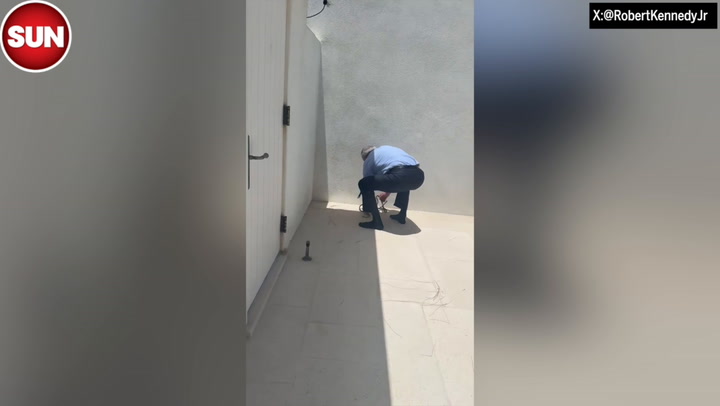 Caught on camera: Robert F Kennedy Jr. clearly has no fear of snakes