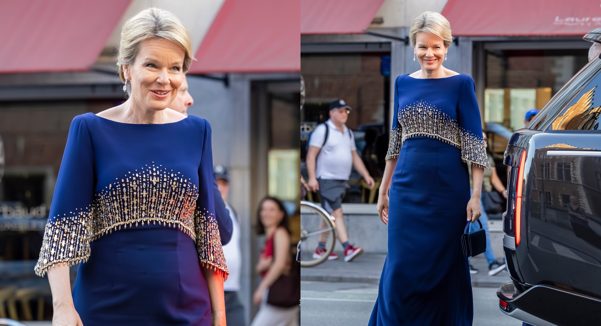 Queen Mathilde wears Jenny Packham gown for royal engagement