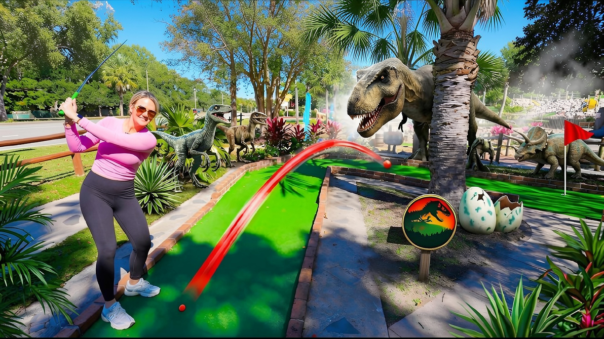 This mini golf course is weirdly tricky!