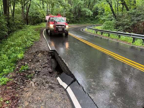 12-foot sinkhole forces closure near WNC county line