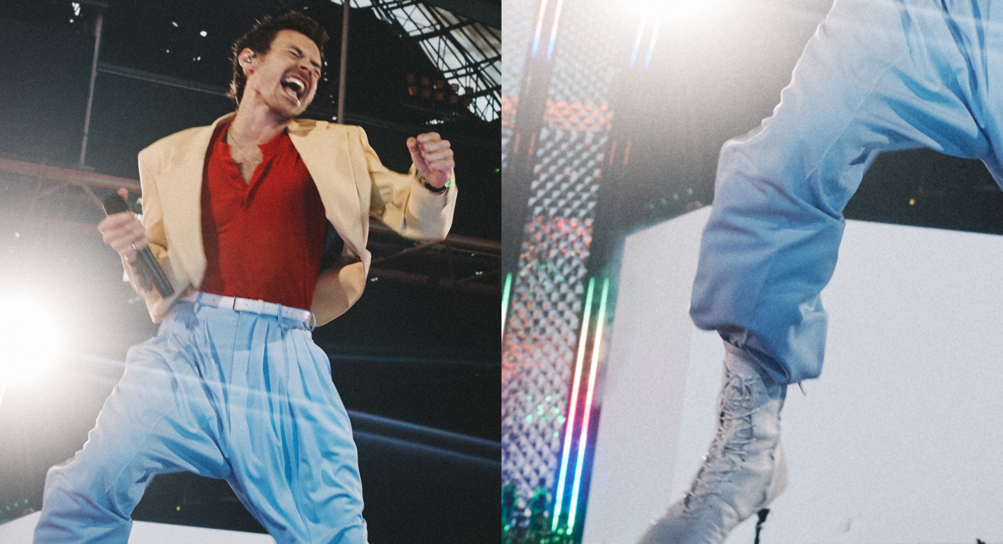 Harry Styles turns to boxing boots for his latest stage look