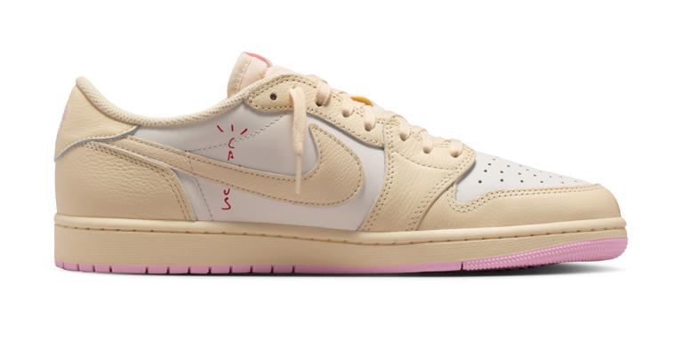 Official look at the 'Shy Pink' Travis Scott x Air Jordan 1 Low