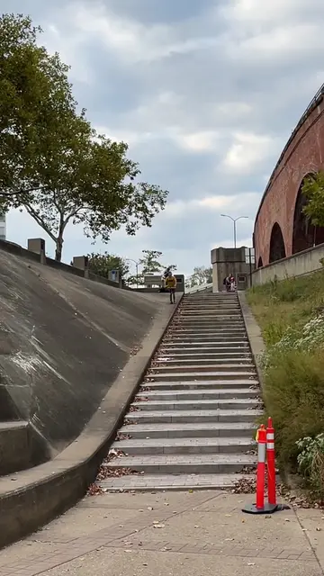I rode my scooter down this ramp and straight into the river