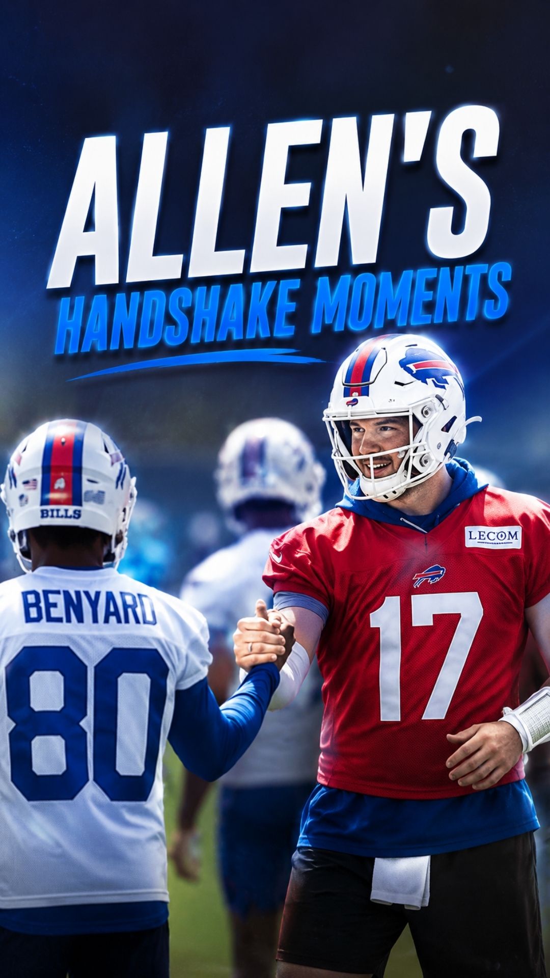 Josh Allen shares handshake moments with teammates