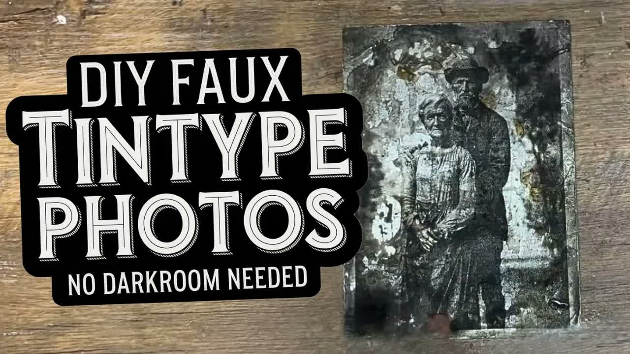 Vintage photo trick! DIY faux tintype - easy tutorial