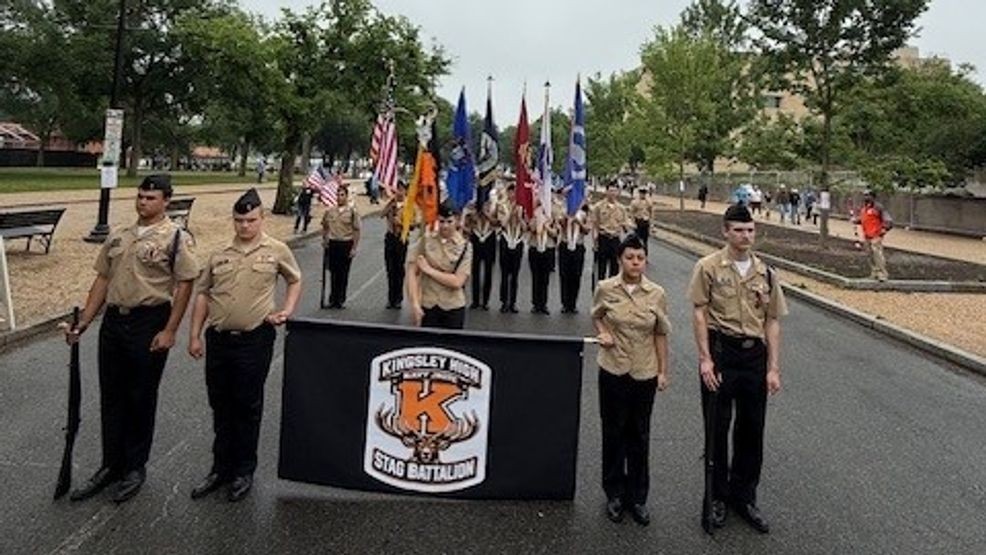 52 Kingsley High Navy JROTC cadets participate in 250th Memorial Day ...