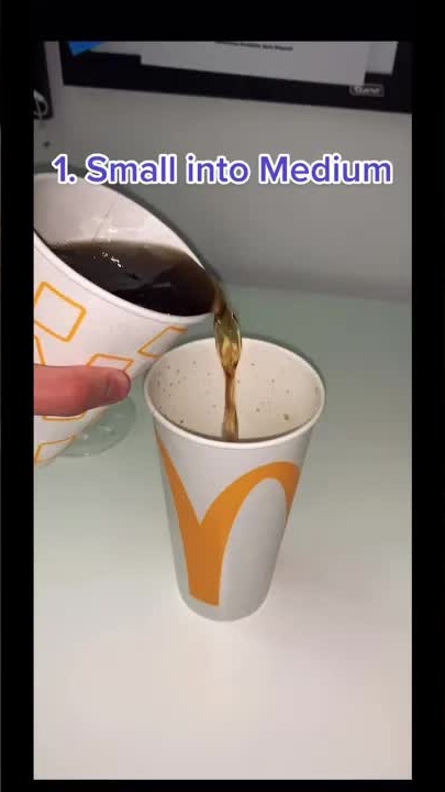 Are McDonald’s small and medium sizes the same amount?