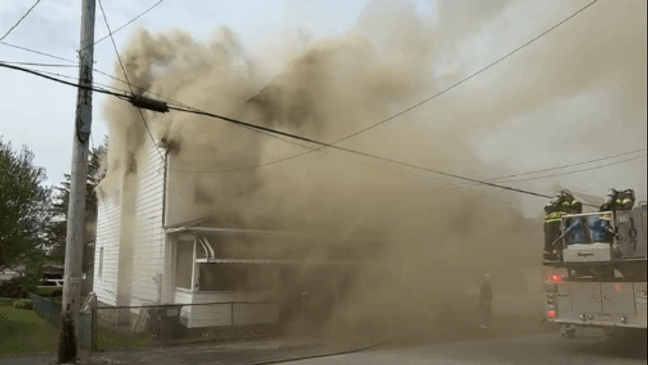 Crews battle 2-alarm house in Hazle Township