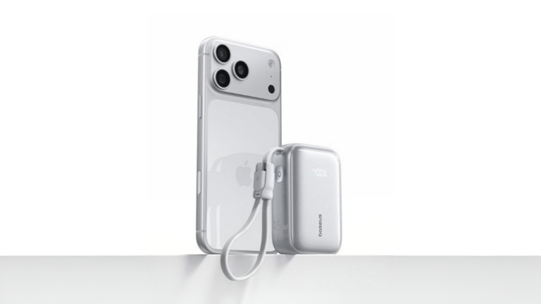 Baseus launches new tiny 10,000mAh 45W power bank with two built-in cables