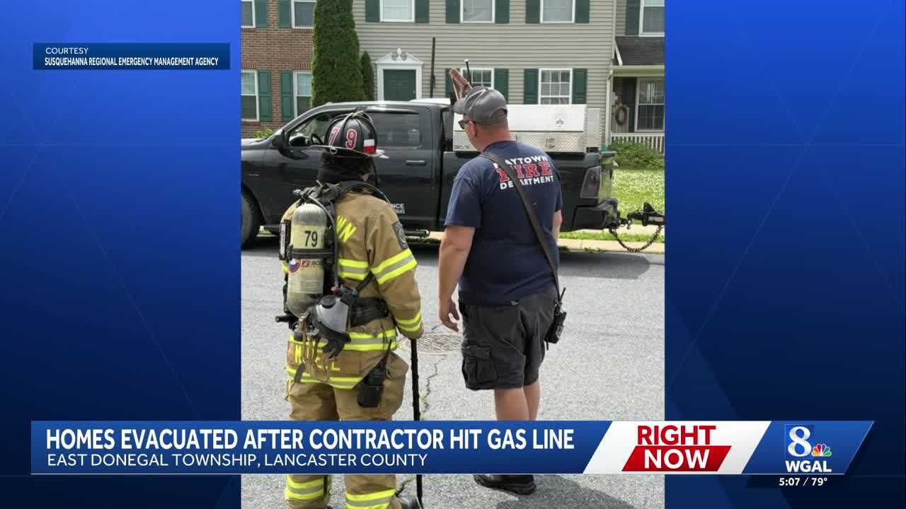 Contractor hits gas line, forcing nearly 50 homes to evacuate