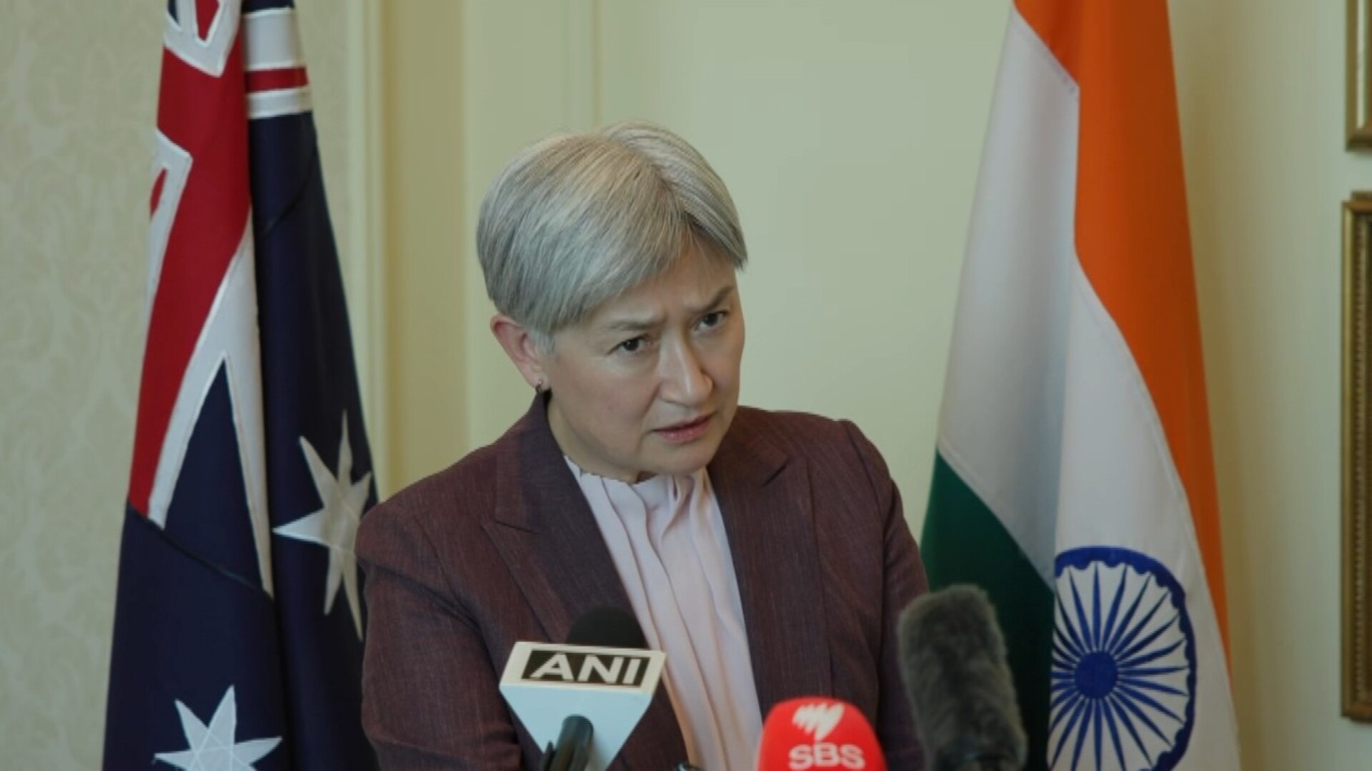 Penny Wong snaps back at reporter over Quad hosting question in New Delhi