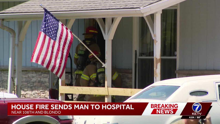 One person hospitalized for smoke inhalation after Omaha fire