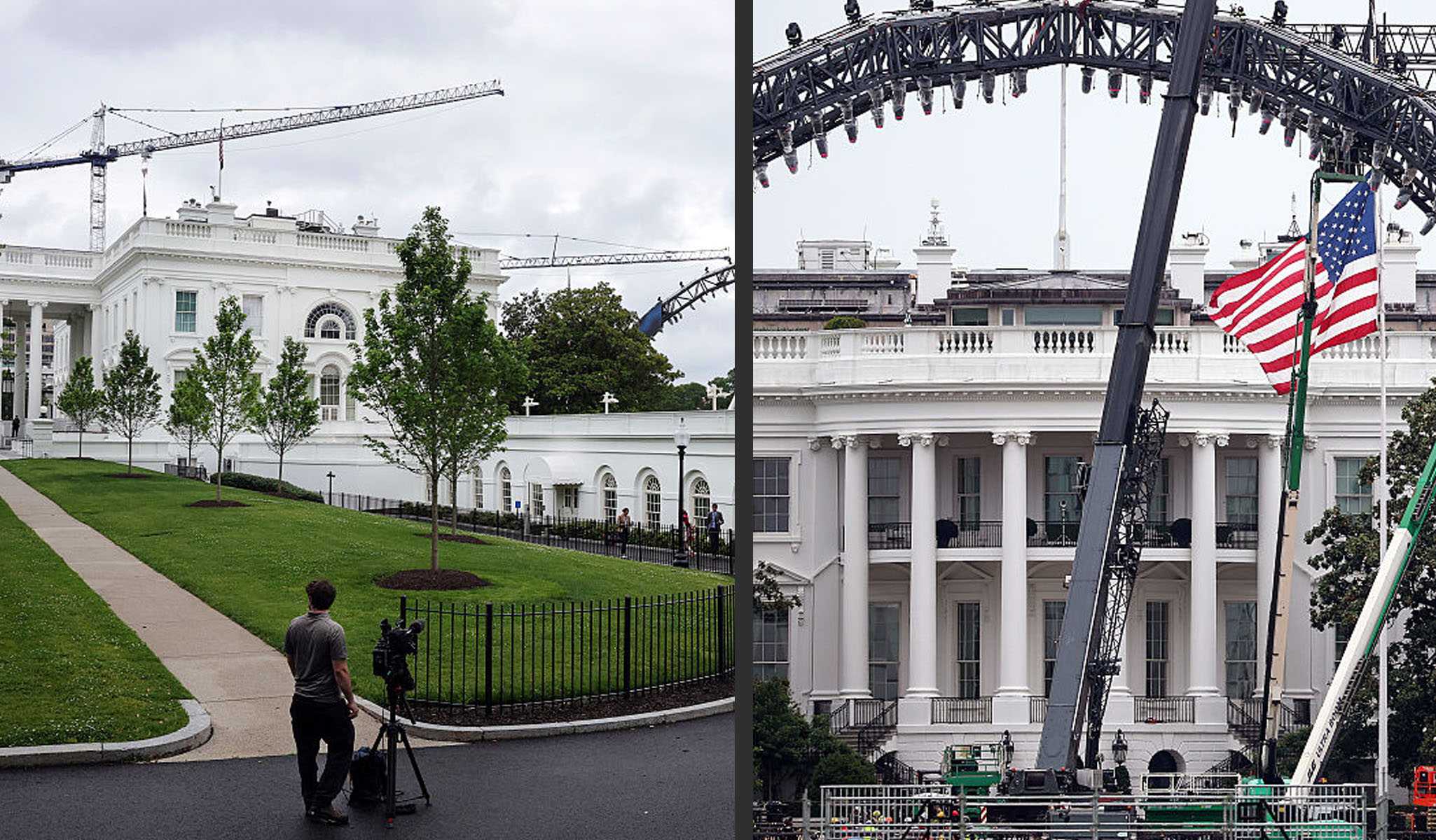 Look: UFC fight venue begins to take shape on White House lawn