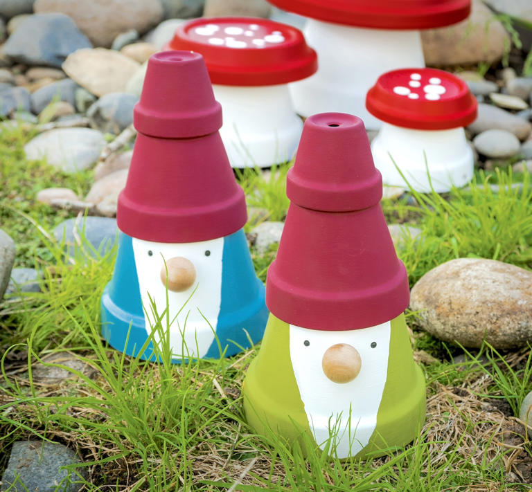 The cutest clay pot gnomes that add magic to your yard
