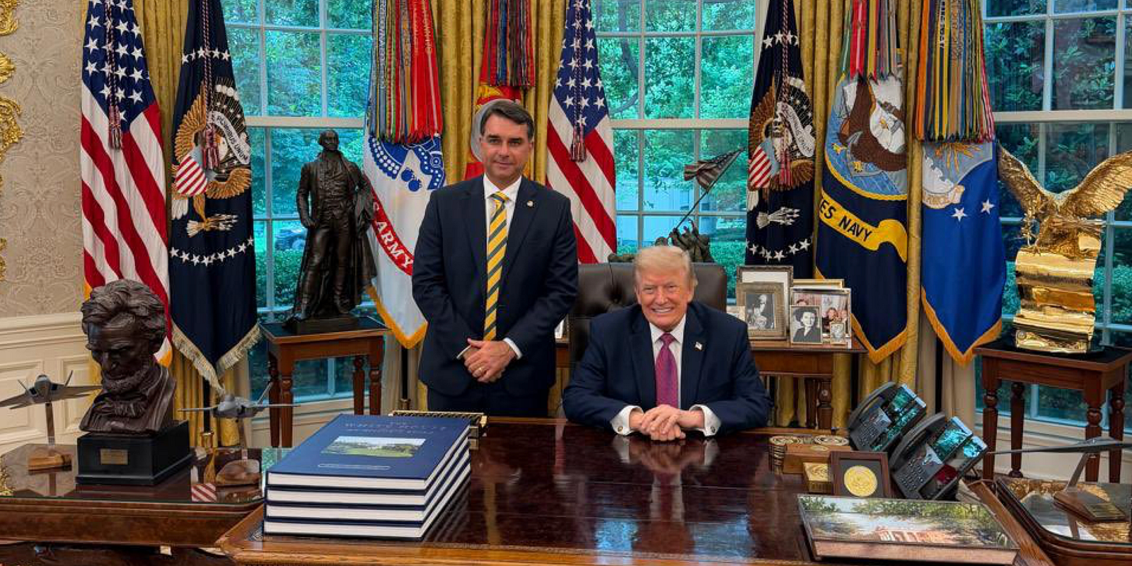Trump tog emot Bolsonaros son i Vita huset