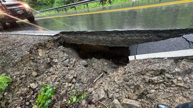 Heavy overnight rain causes culvert failure, forces Charlotte Highway ...