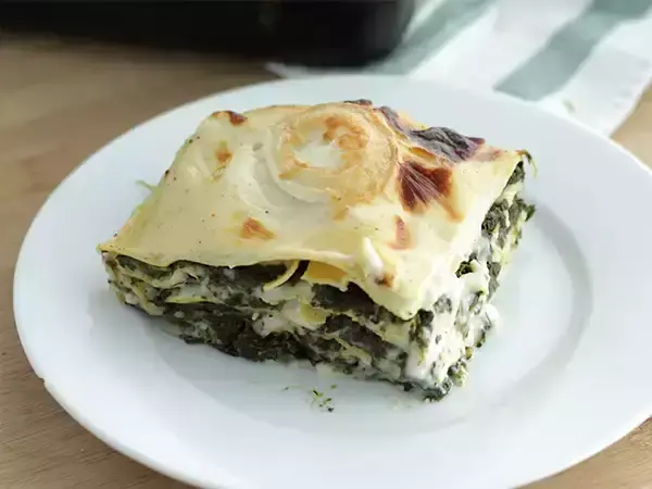 Lasagne met spinazie en geitenkaas