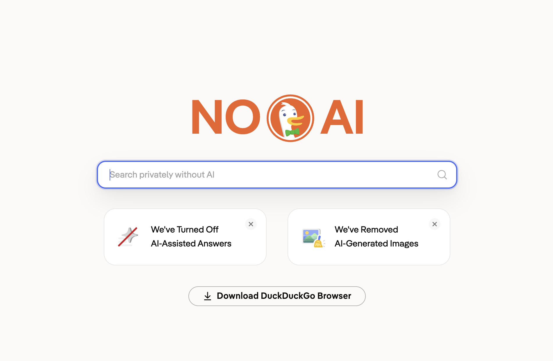 DuckDuckGo makes its 'no-AI' search engine easier to access as its ...