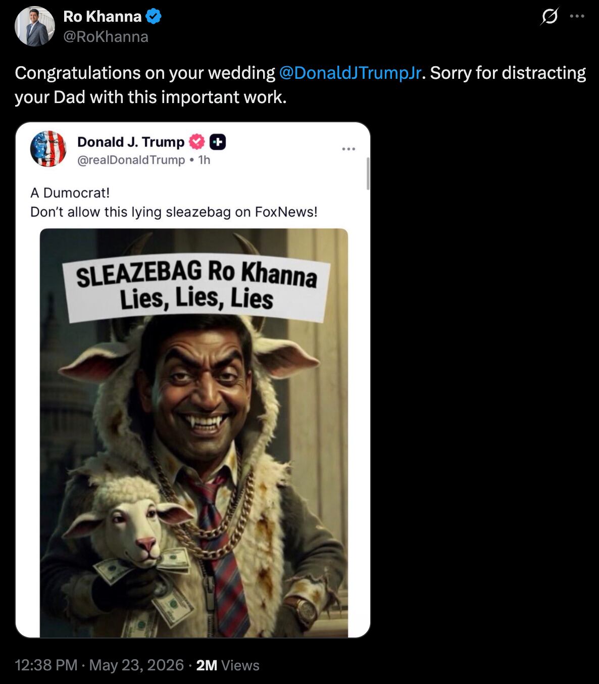 Jimmy Kimmel exposes flaw in Trump’s Don Jr. wedding snub excuse