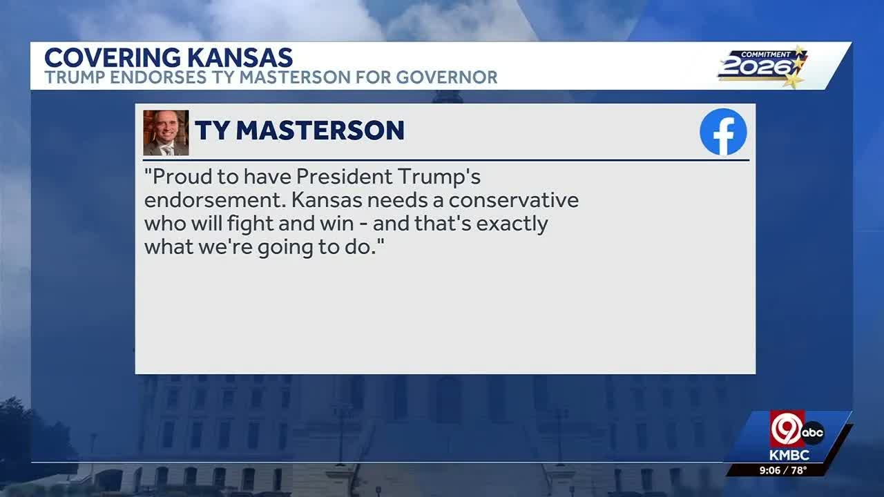 Trump endorses Ty Masterson for Kansas governor