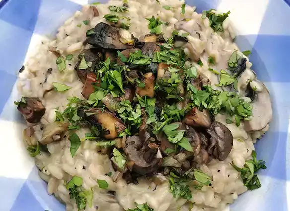 Romige risotto met champignons