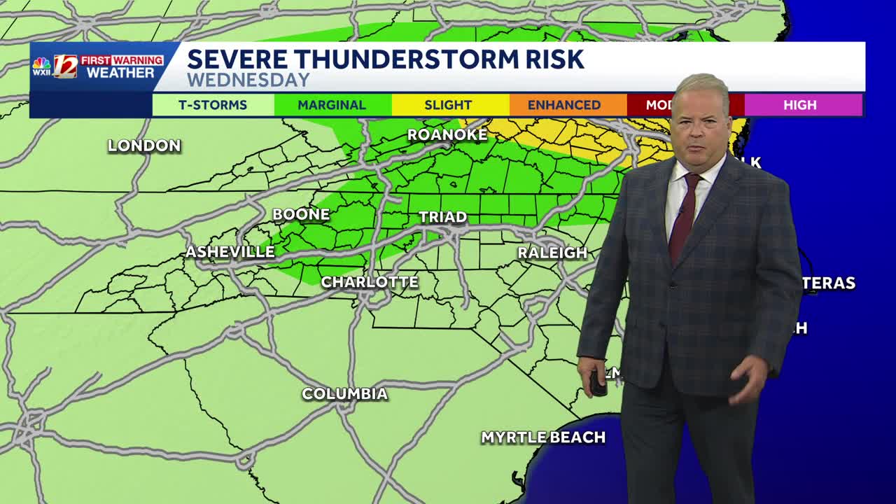 Warm, muggy and scattered storms continue for a couple more days. Less ...