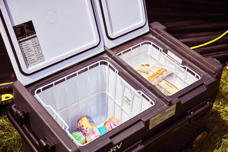 This battery-powered portable fridge is as portable as it gets