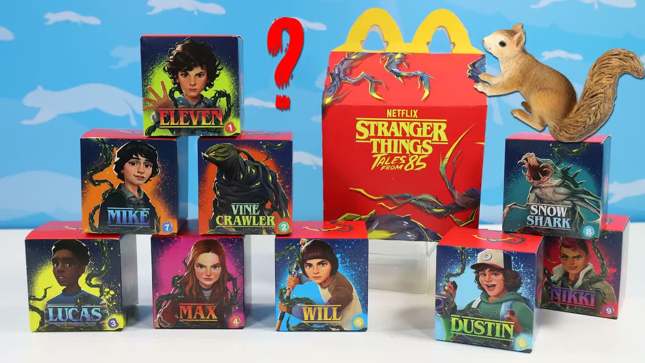Stranger Things McDonald's Happy Meal full collection unboxing and review!