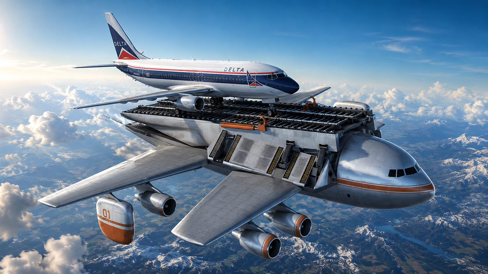 The plane designed to rescue other planes in mid-air