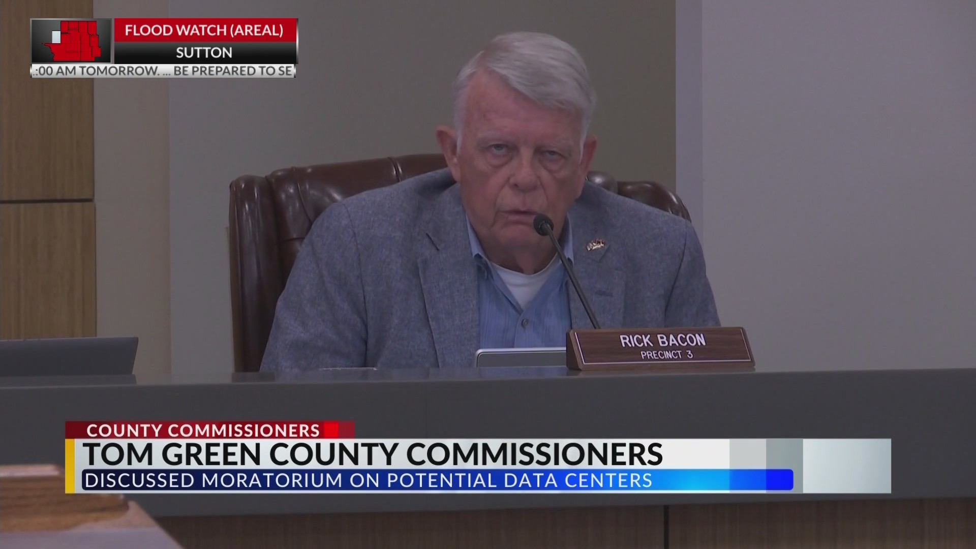 Tom Green commissioners table data center, green energy moratorium