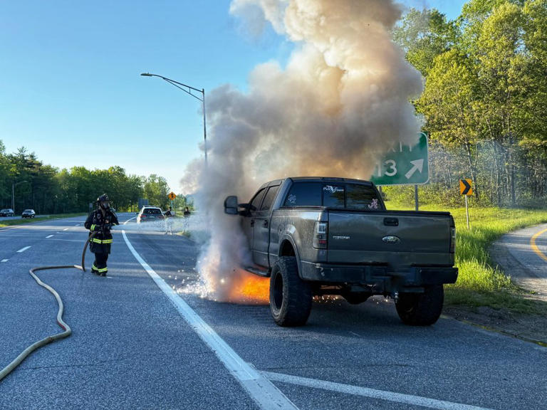 I-89 blocked in South Burlington due to fire