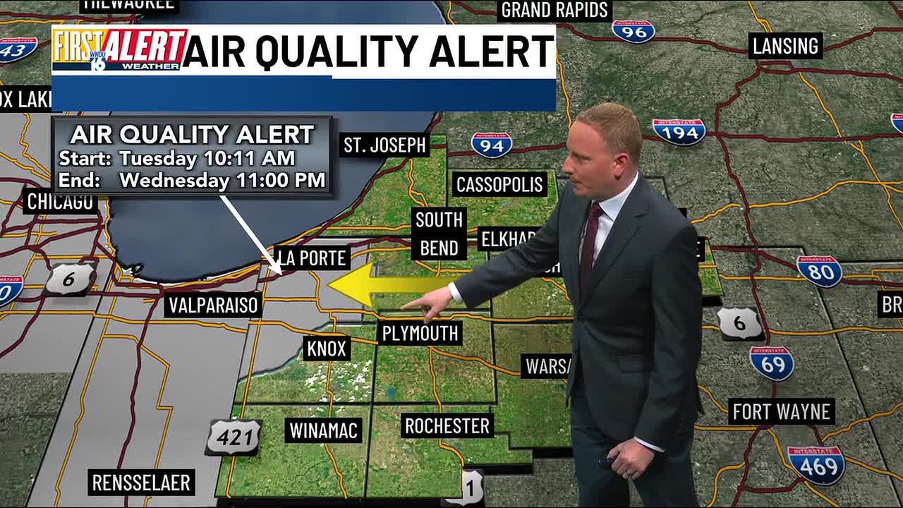 First alert weather: Air quality alert Wednesday; Warm and dry week
