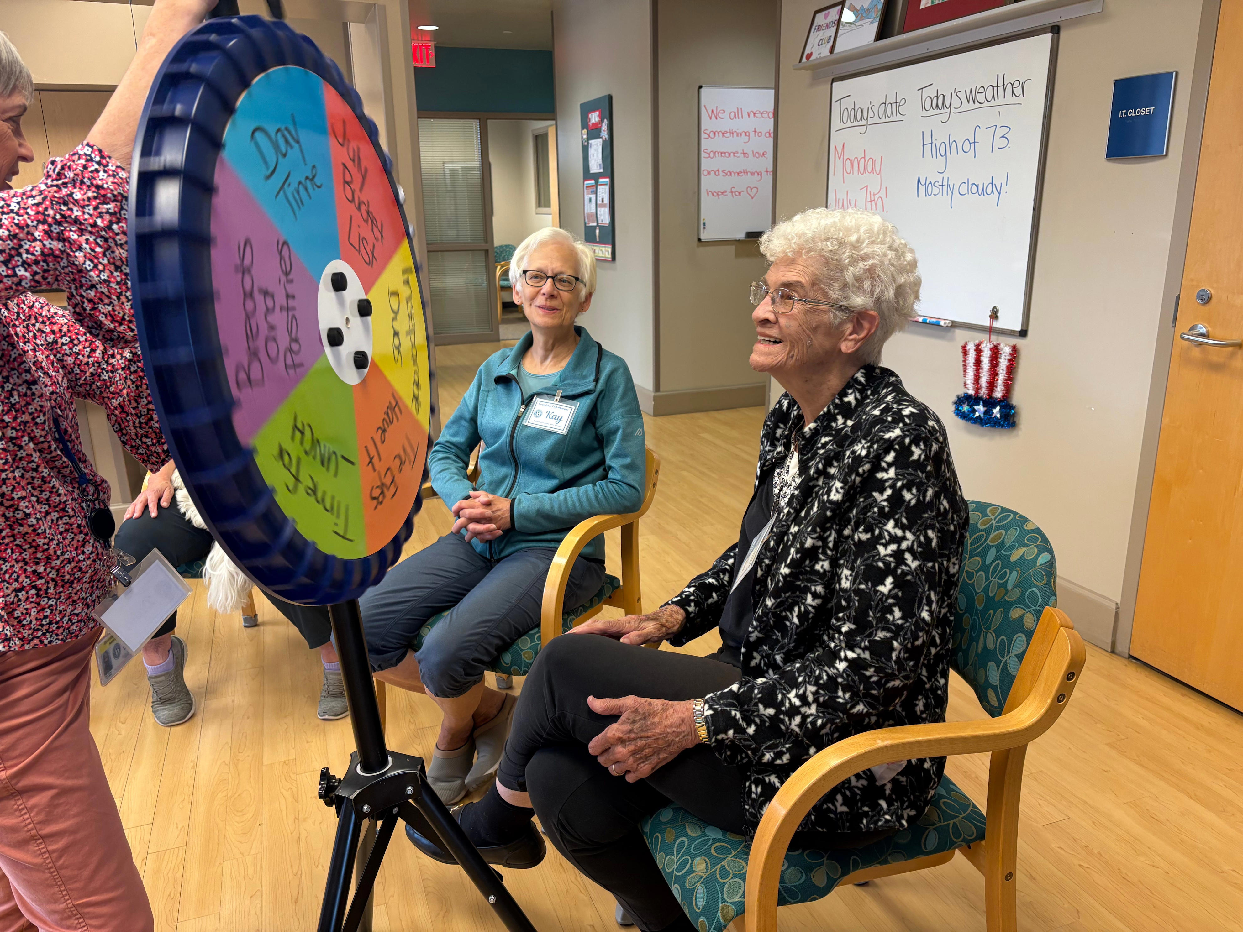 Pet visits, music enliven seniors' day while caregivers get a break
