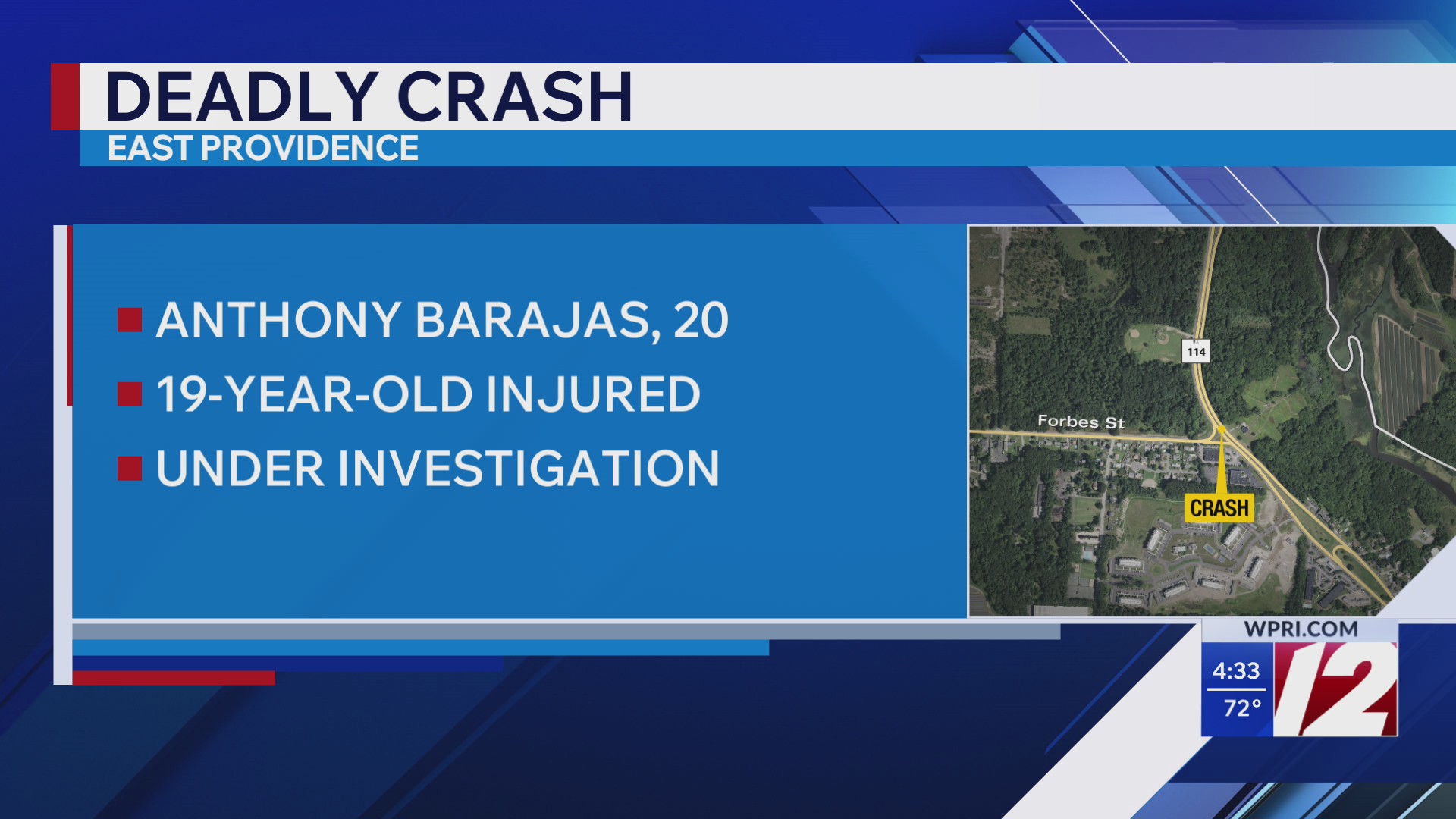 Anthony Barajas dies after rollover crash in East Providence