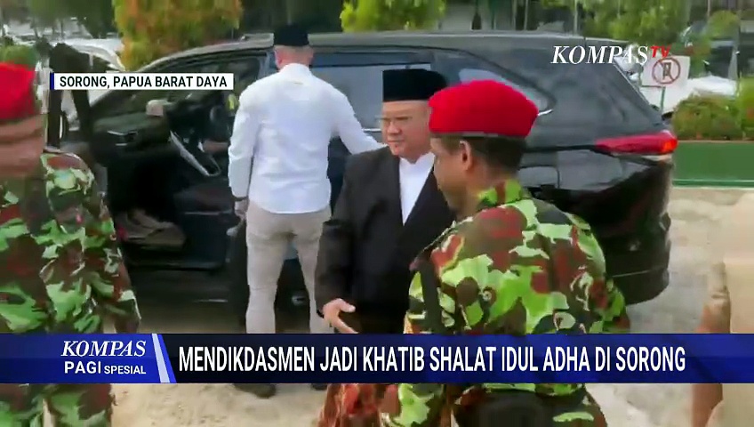 Momen Mendikdasmen Abdul Muti jadi khotib shalat Idul Adha di Sorong ...