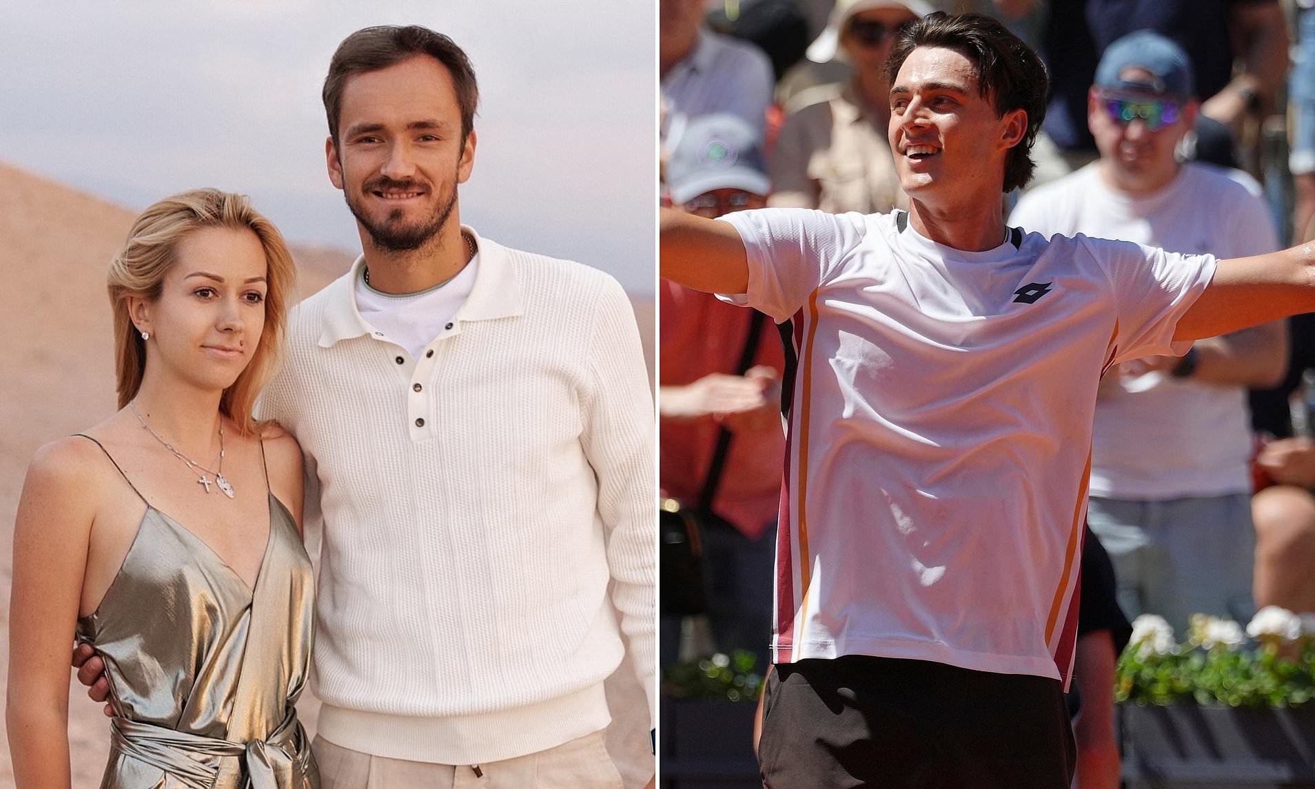 Former world No. 1 Daniil Medvedev has icy exchange with his wife ...