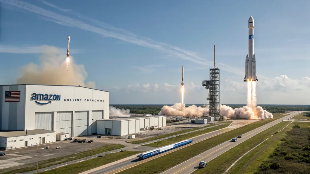 Amazon and Blue Origin trail SpaceX