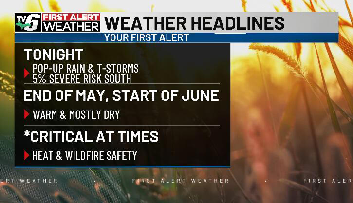 FIRST ALERT: Summery streak to raise heat, wildfire risks plus pop-up ...