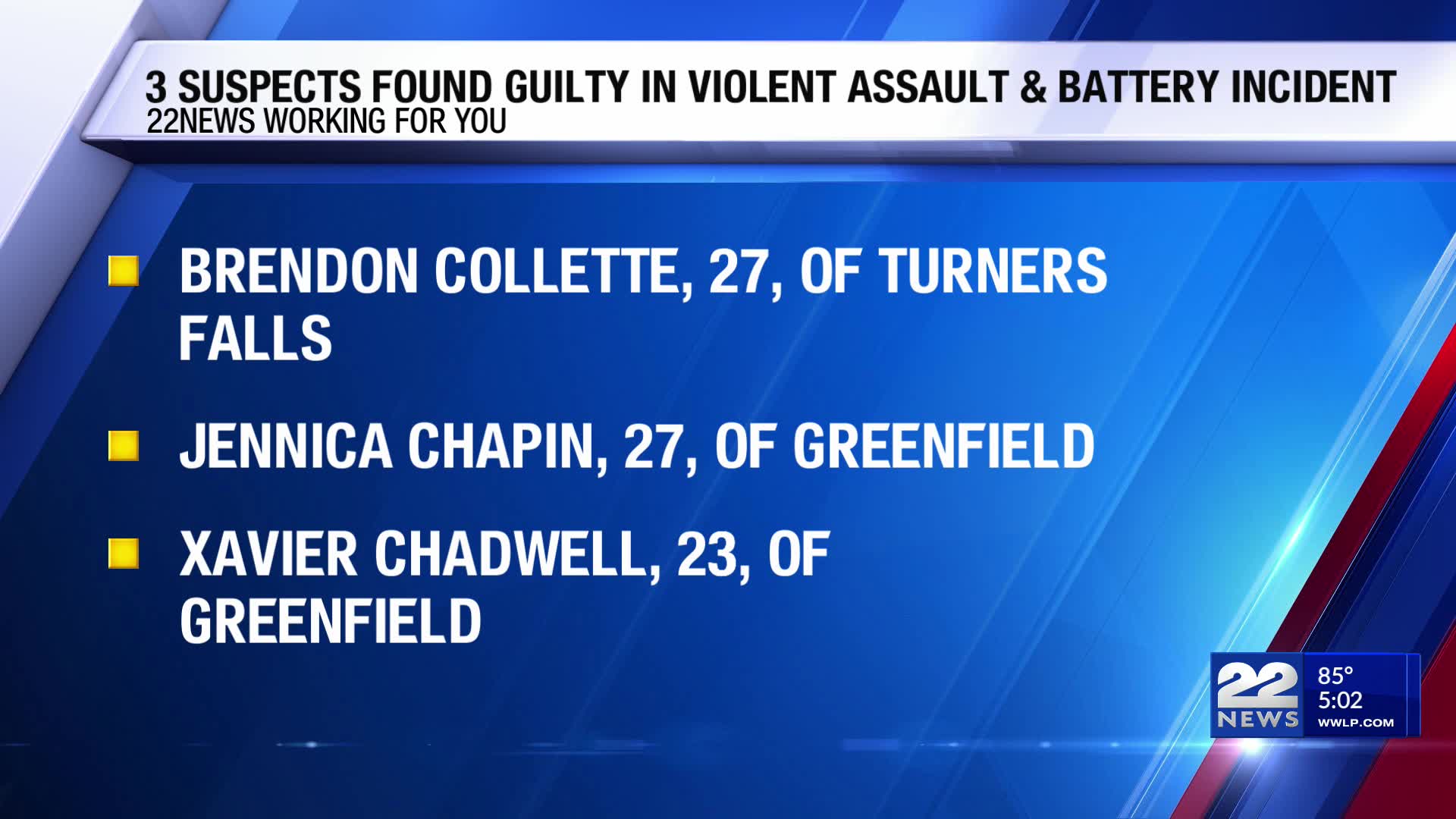 Three sentenced for violent assaults with machete in Millers Falls