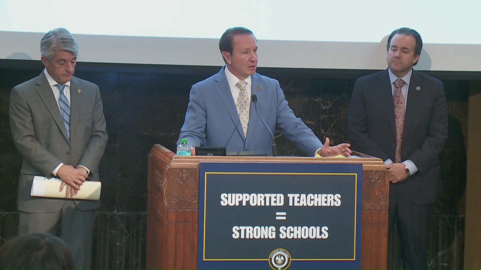 Landry vows permanent teacher pay raise despite tight state budget
