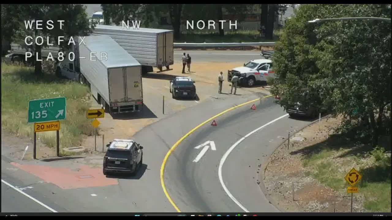 Westbound I-80 near Secret Town closed due to oil spill, Caltrans says