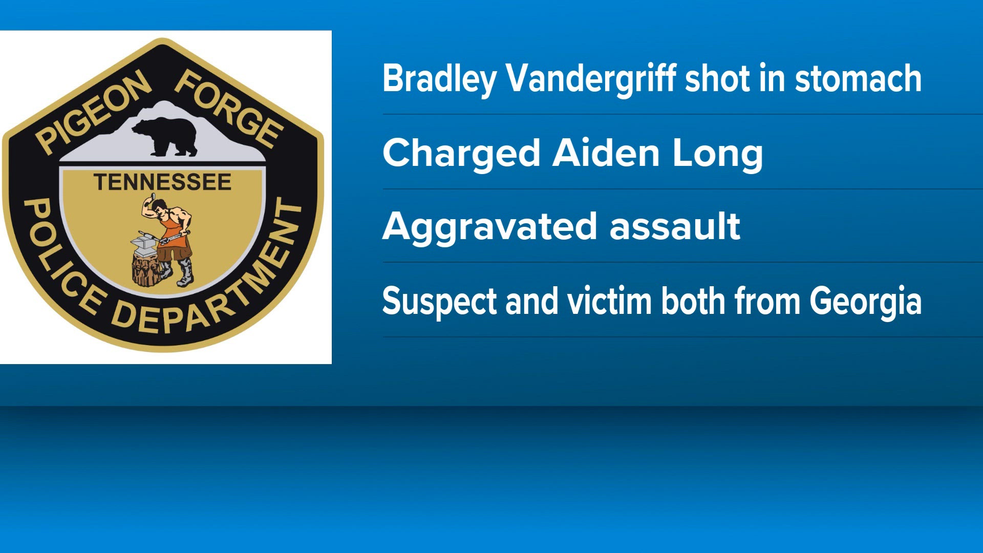 Georgia man charged with aggravated assault after Pigeon Forge shooting