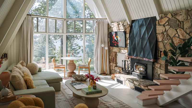 She bought the 1959 A-frame she once rented - and calls it her cosmic cabin