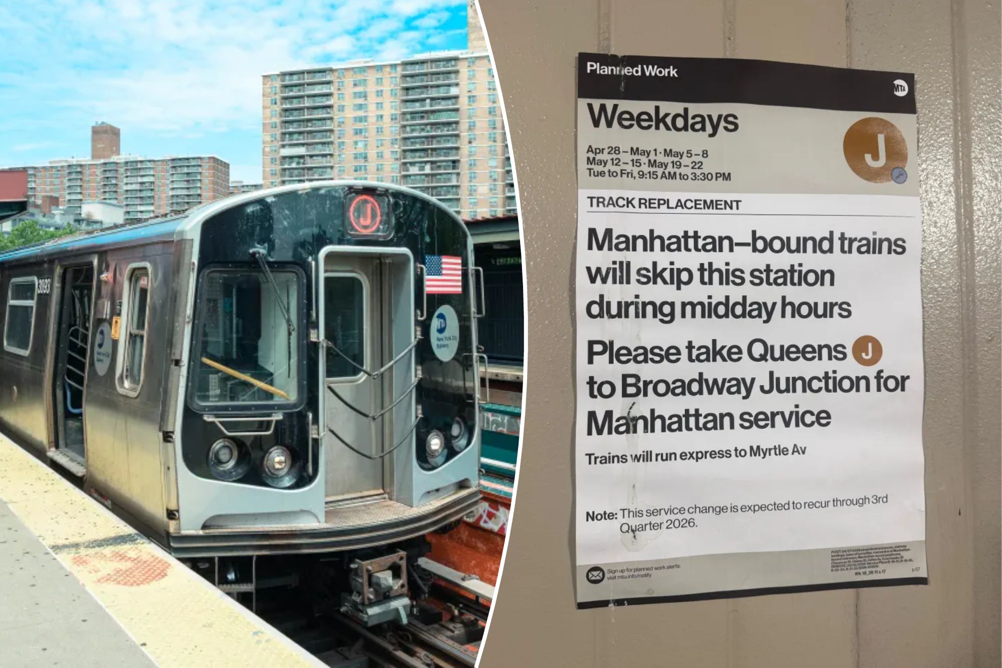 Chaotic subway construction forces Manhattan-bound commuters into yet ...