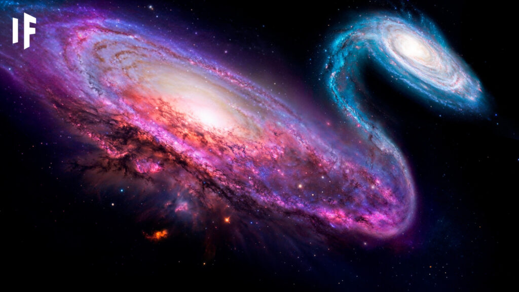 What if the Milky Way and Andromeda galaxies collided?