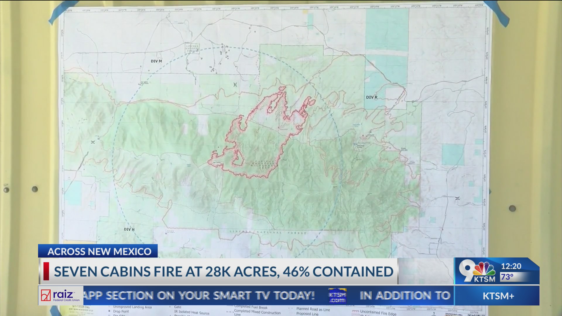 Seven Cabins fire at 28K acres, 46% contained