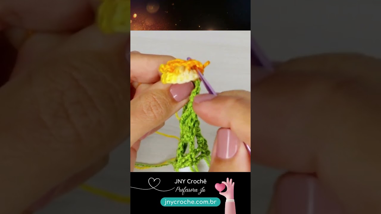 Flor de crochê fácil e rápida para bico de crochê | JNY Crochê