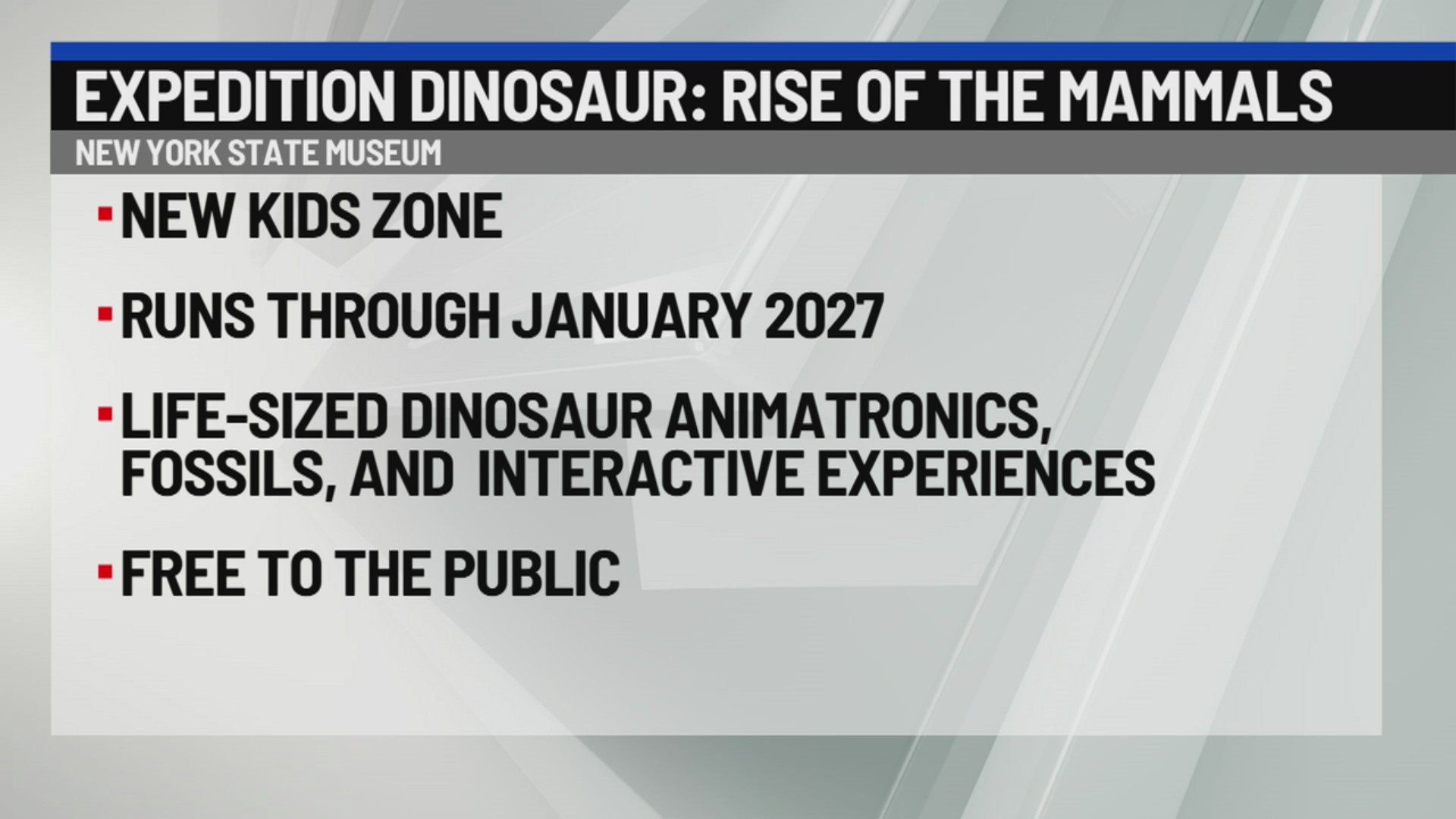 New York State Museum opens new immersive dinosaur exhibit