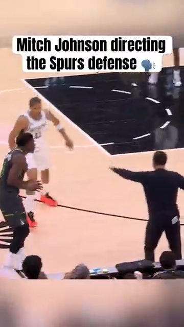 "Get up! Stay here!" Spurs coach Mitch Johnson mic'd up!