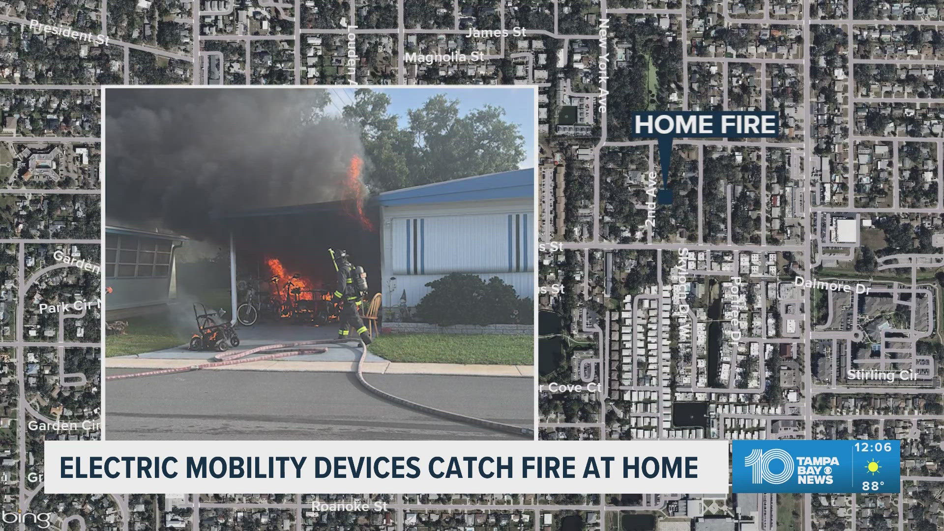 Multiple e-bikes burn in fire at Dunedin mobile home